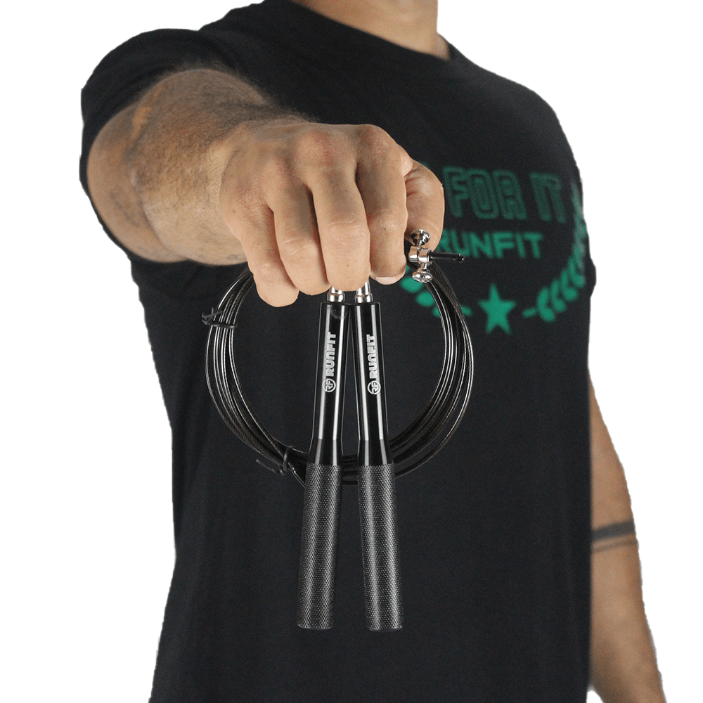 Speed Rope aluminio negra – RUNFIT Accesorios Fitness